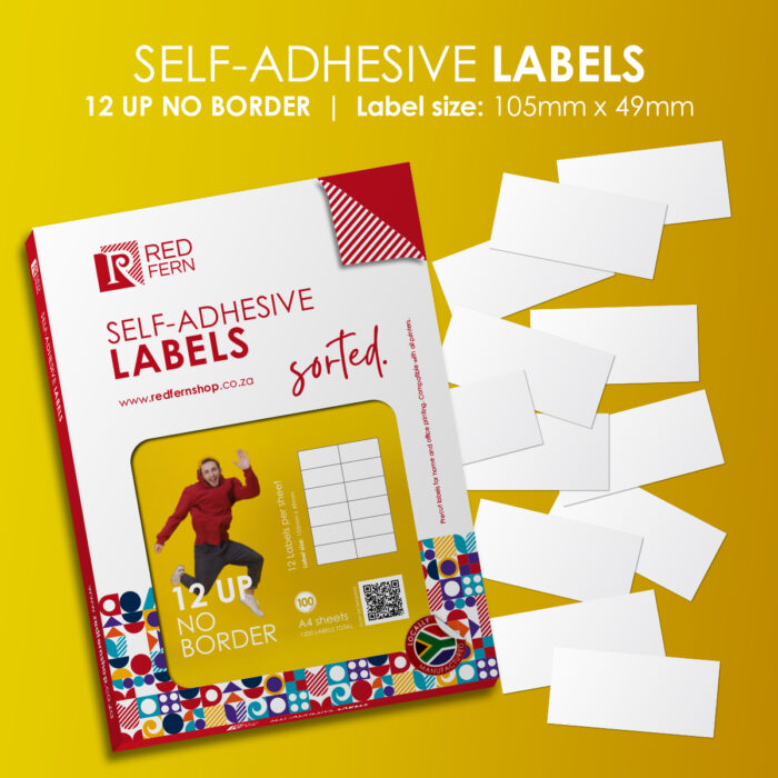 12 Labels Per Sheet - Redfern | 12up Self-Adhesive Labels