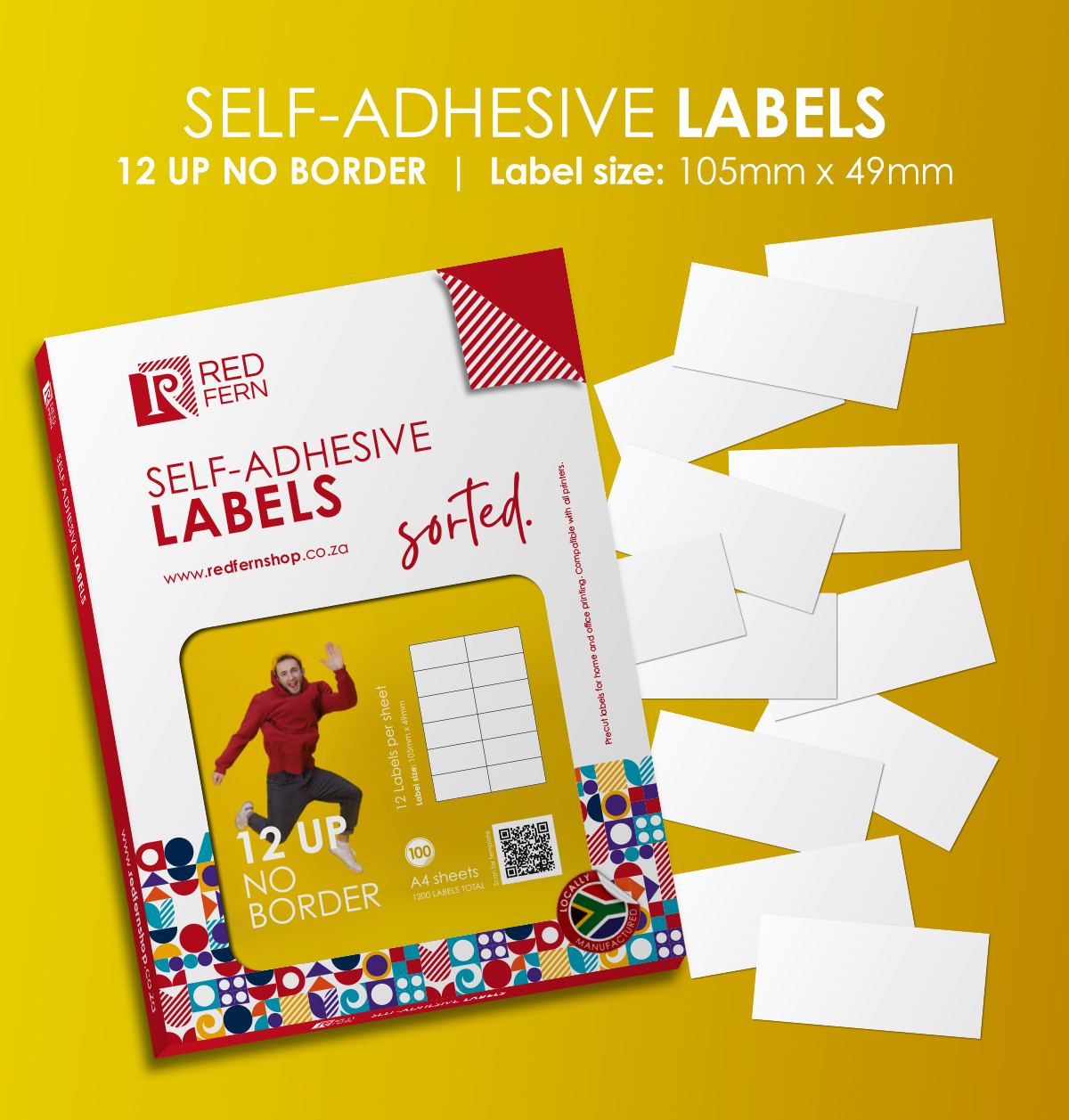 12up A4 Self-Adhesive Labels - Redfern | South Africa