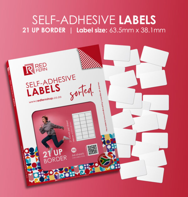 Bordered 21up A4 Self-Adhesive Labels - Redfern | South Afri