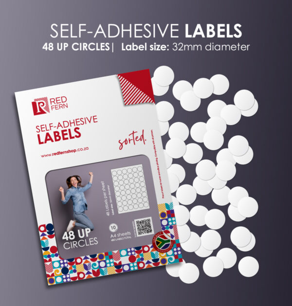 Circle 48up A4 Self-Adhesive Labels - Redfern | South Africa