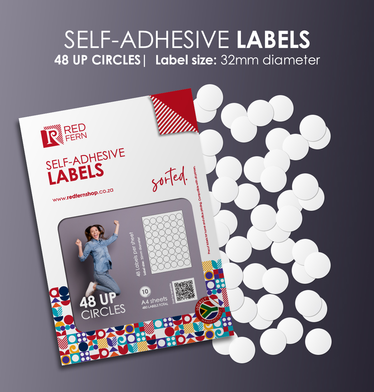 Circle 48up A4 Self-Adhesive Labels - Redfern | South Africa