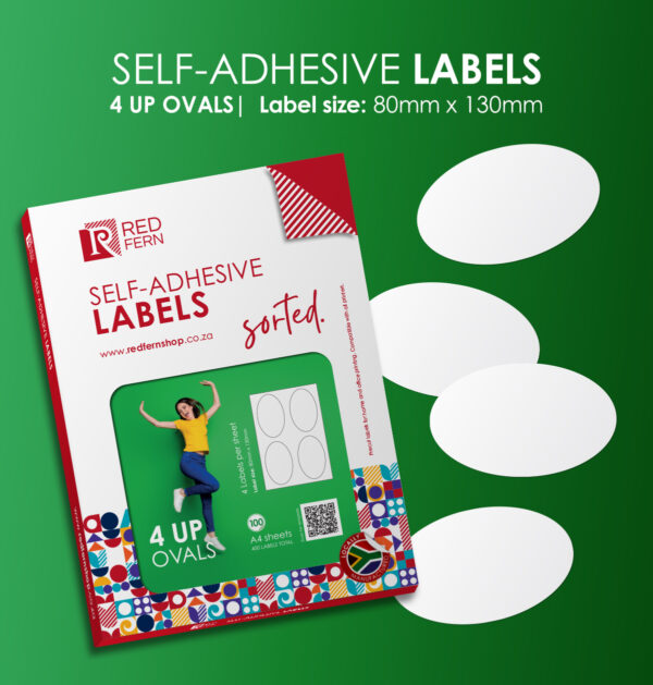 Oval 4up A4 Self-Adhesive Labels - Redfern | South Africa