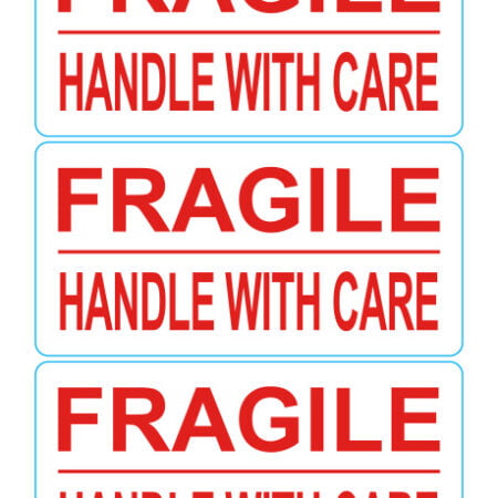 Fragile Labels Sheets | Redfern Labels | South Africa