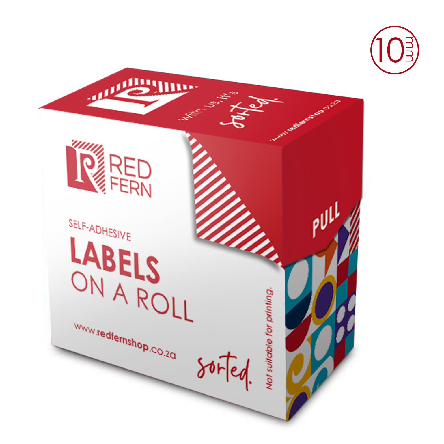 Round White Label Roll 10mm - Redfern | South Africa