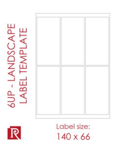 6UP Landscape Label Template - Redfern | South Africa