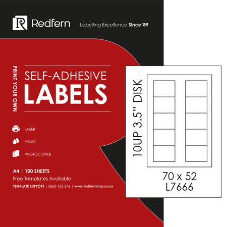 10 Labels Per Sheet - Redfern | 10up Self Adhesive Labels