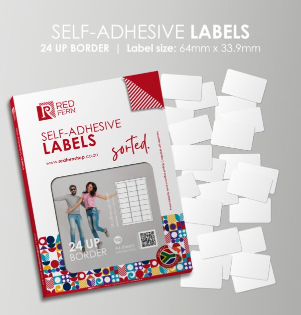 Bordered 24up A4 Self-Adhesive Labels - Redfern | South Afri