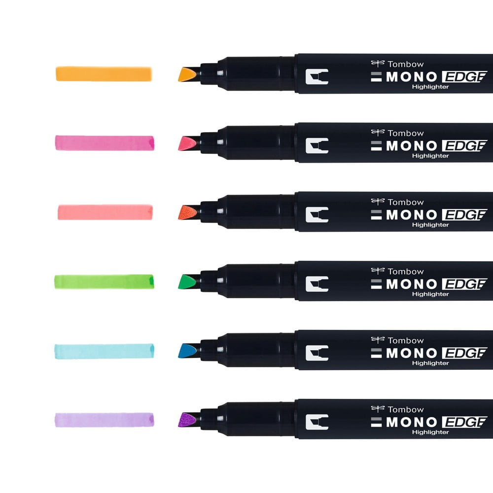 Tombow Mono Edge Highlighters – 6 Pack - Redfern | Sou
