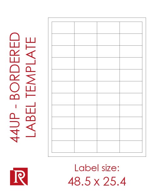 44UP Bordered Label Template - Redfern | South Africa