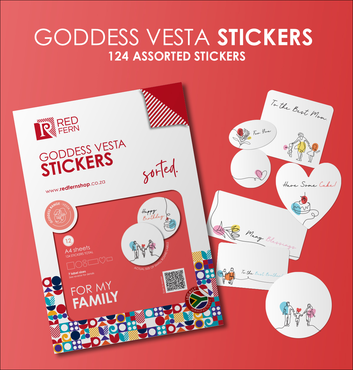 Goddess Gifting Self-Adhesive Label Pack – Vesta - Redfern